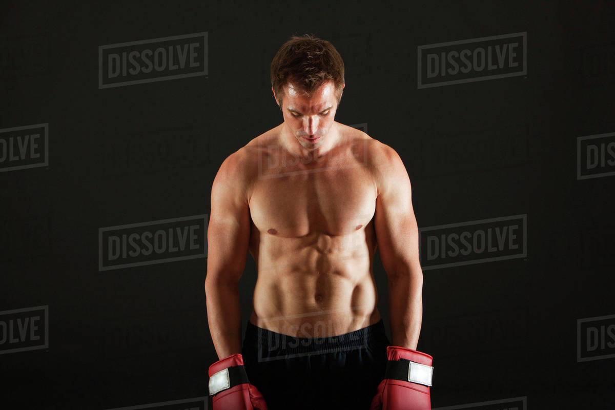 Barechested boxer - Royalty-free Stock Photo | Dissolve