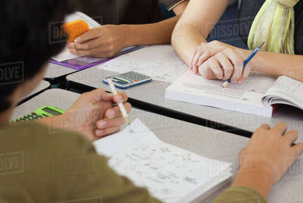 Students studying mathematics, cropped - Royalty-free Stock Photo ...