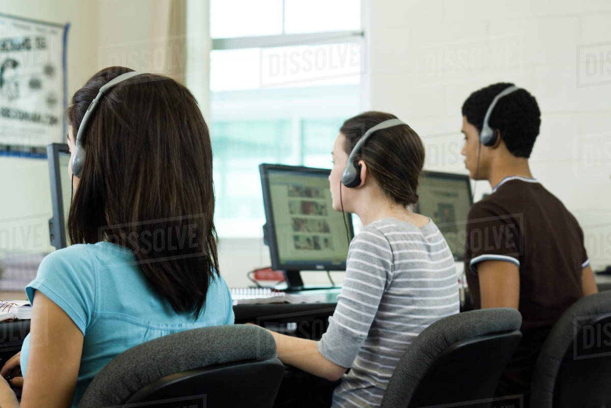 Students working in computer lab - Royalty-free Stock Photo | Dissolve