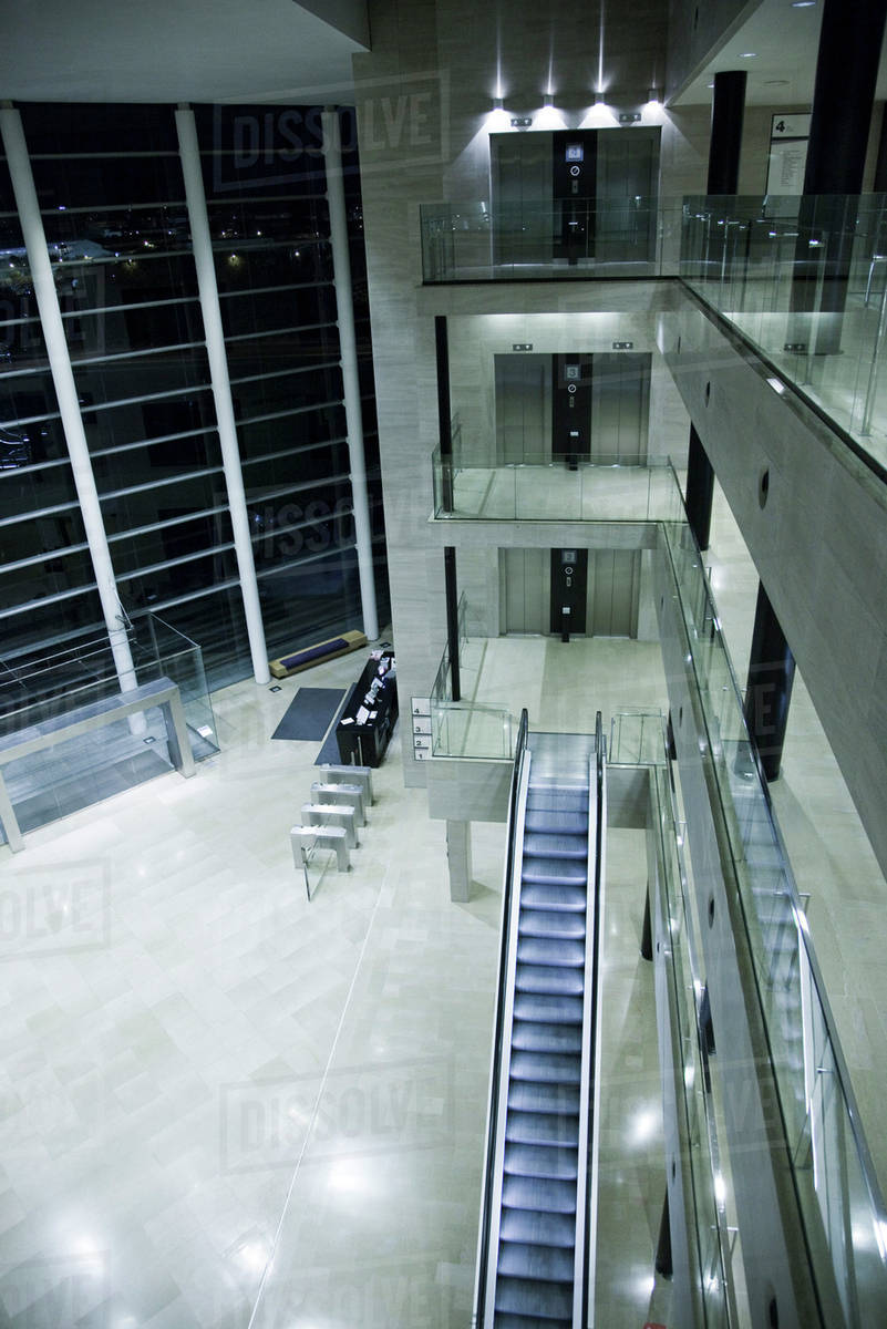 Empty lobby at night - Royalty-free Stock Photo | Dissolve