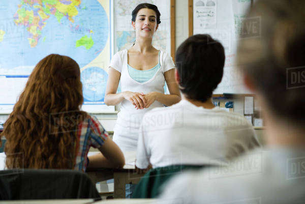 Female high school student speaking to class - Royalty-free Stock Photo ...