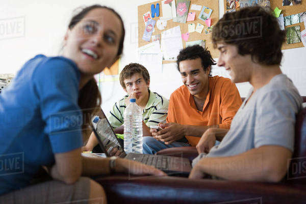 College students taking a break - Stock Photo - Dissolve