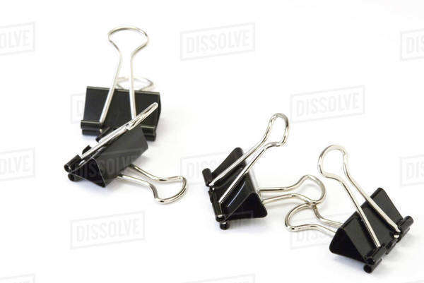 Binder clips, close-up - Royalty-free Stock Photo | Dissolve