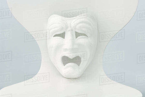Tragedy mask - Royalty-free Stock Photo | Dissolve