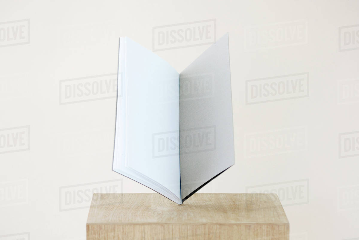 Open book with blank pages balancing on pedestal - Royalty-free Stock ...