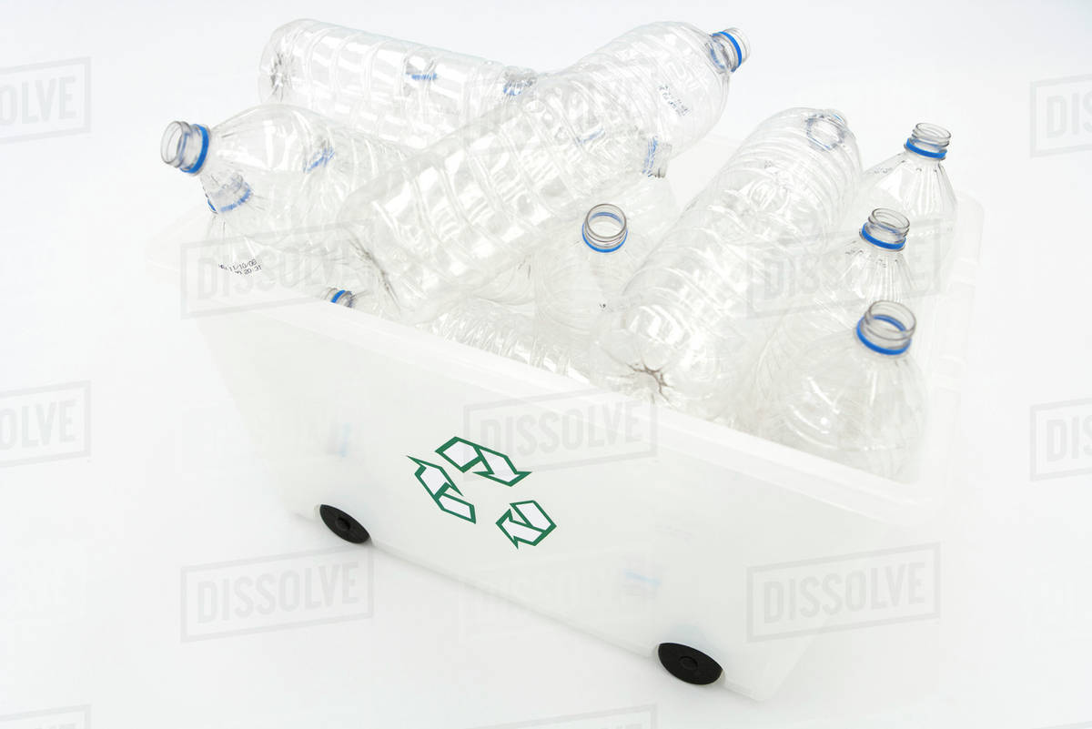 Plastic bottles in recycling bin - Royalty-free Stock Photo | Dissolve
