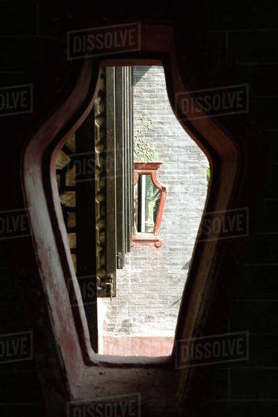 Architectural detail, opening in wall providing diminishing prospective ...