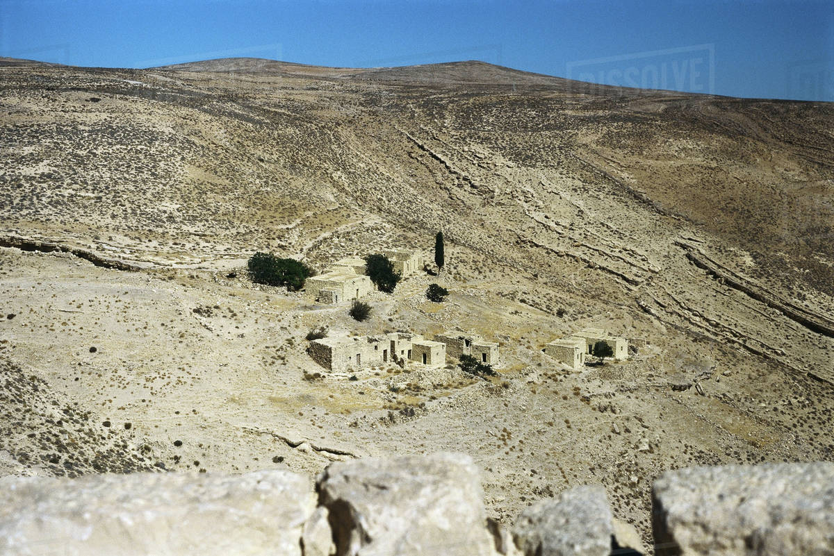 Jordan, village in arid landscape - Royalty-free Stock Photo | Dissolve