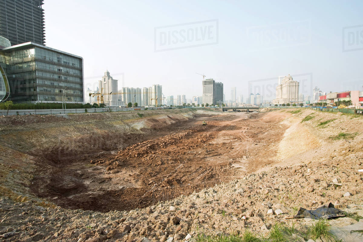 Bare soil at construction site - Royalty-free Stock Photo | Dissolve