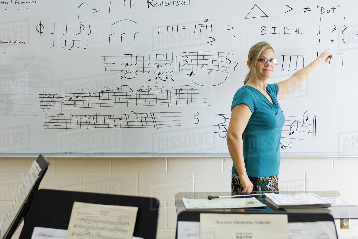Teaching music theory class - Stock Photo - Dissolve