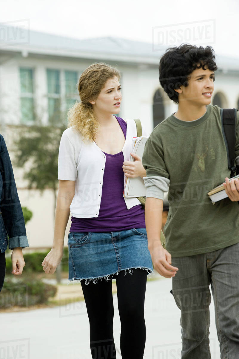 High school students returning to school - Royalty-free Stock Photo ...