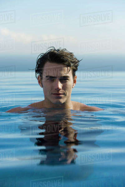 Man swimming, portrait - Royalty-free Stock Photo | Dissolve