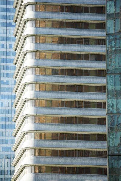 High rise office buildings side by side, cropped - Royalty-free Stock ...