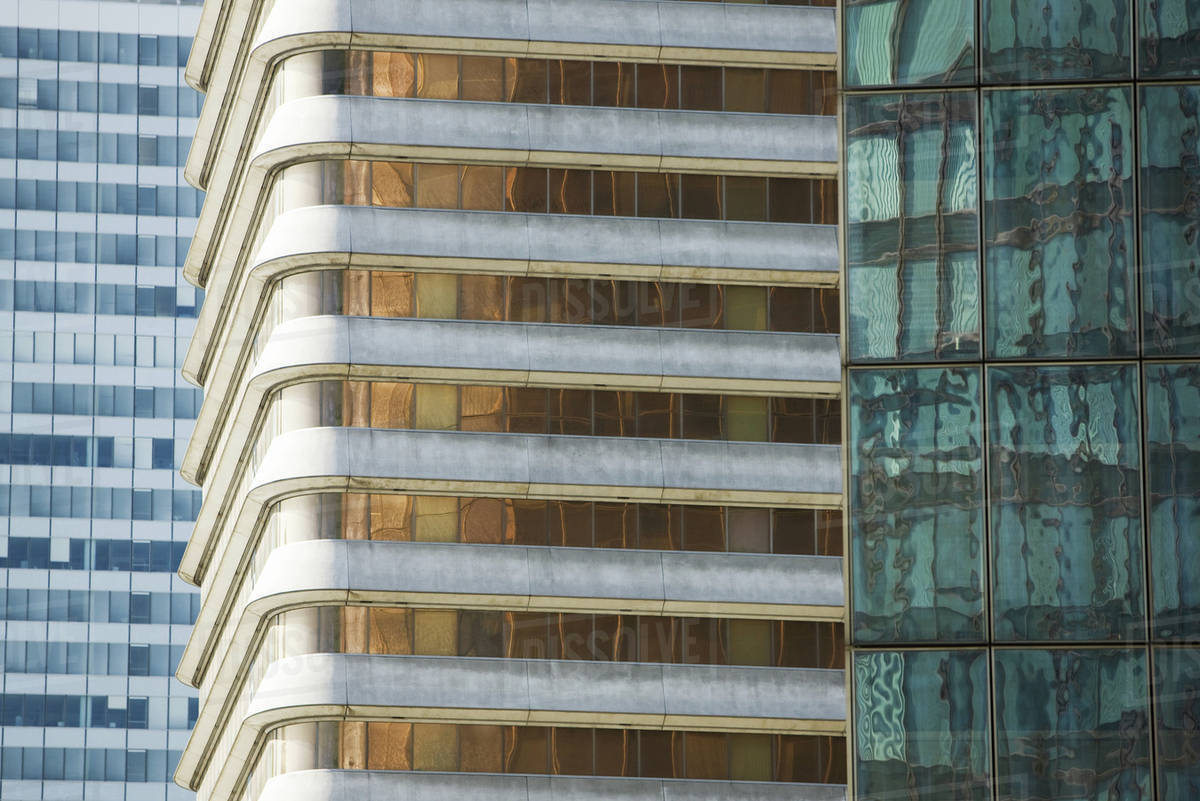 High rise office buildings side by side, cropped - Royalty-free Stock ...