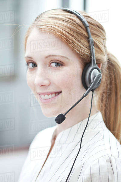 Telemarketer at work - Royalty-free Stock Photo | Dissolve