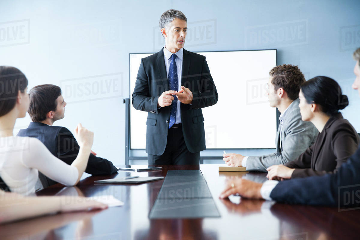 Executive making presentation at business meeting - Royalty-free Stock ...