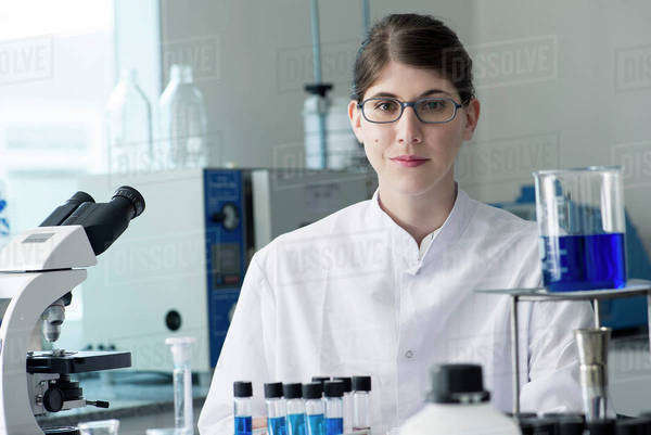 Scientist in laboratory, portrait - Royalty-free Stock Photo | Dissolve