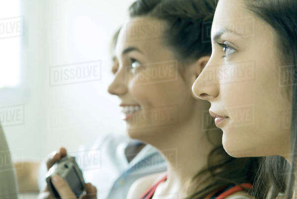 Teenage friends, profile, portrait - Royalty-free Stock Photo | Dissolve