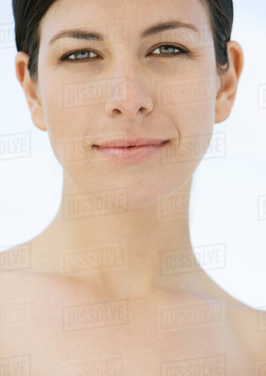 Woman's face and neck, close-up - Royalty-free Stock Photo | Dissolve