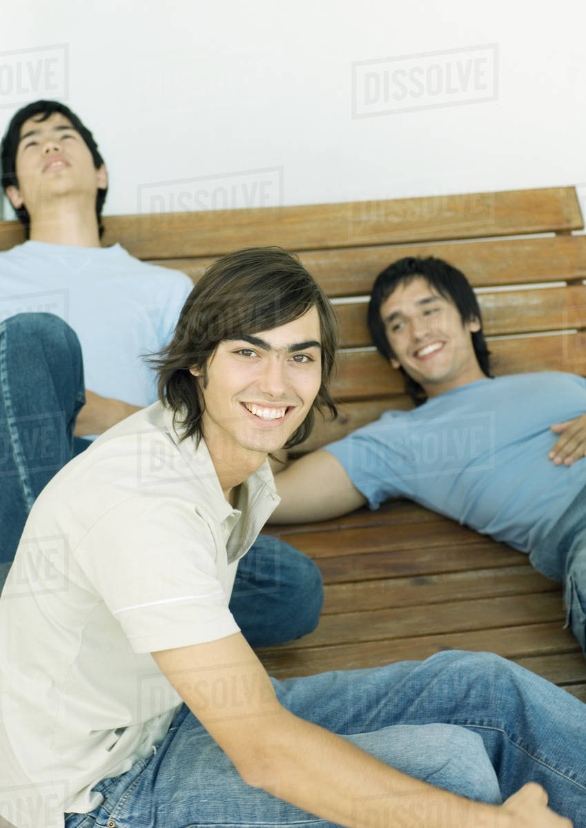 Group of young men hanging out together - Royalty-free Stock Photo ...