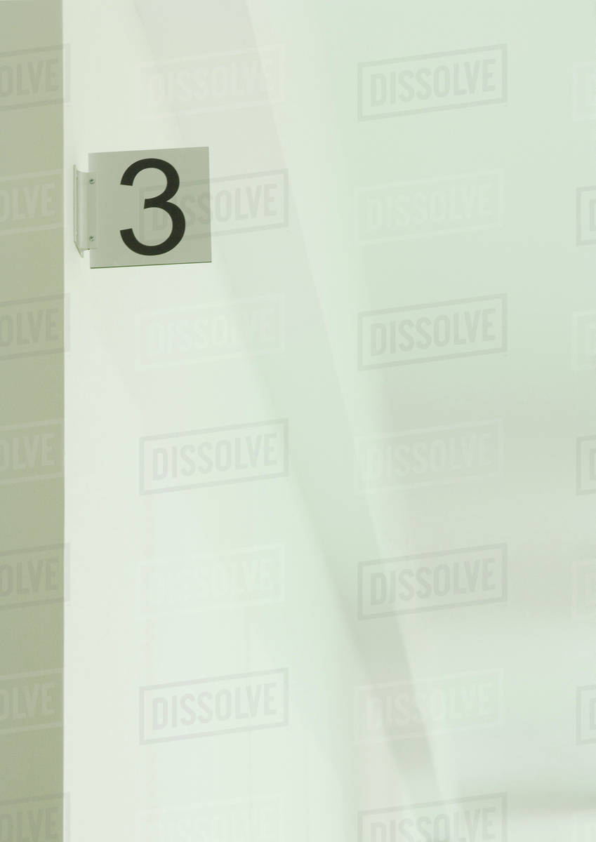 Number three on sign - Stock Photo - Dissolve
