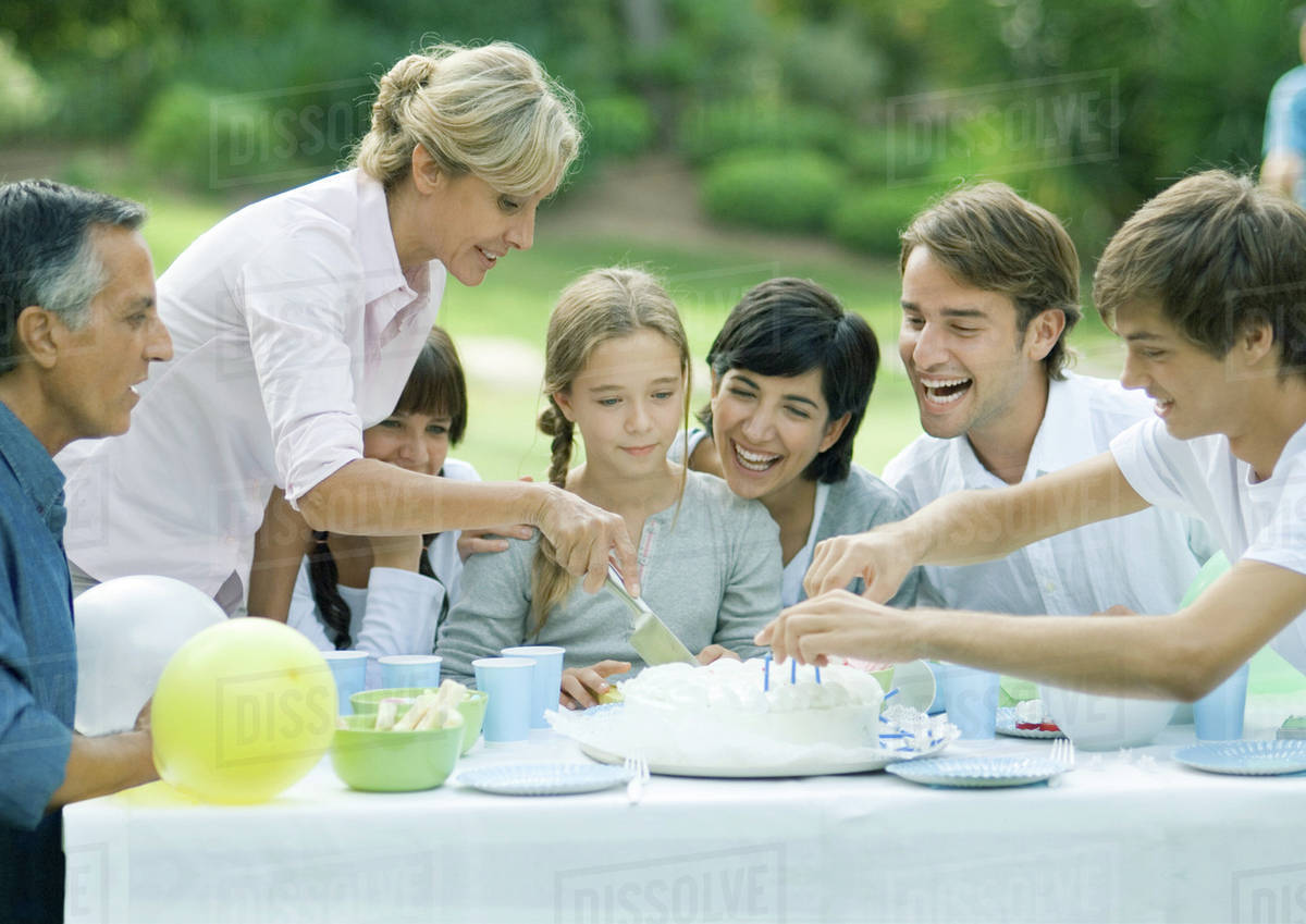 Outdoor birthday party - Royalty-free Stock Photo | Dissolve