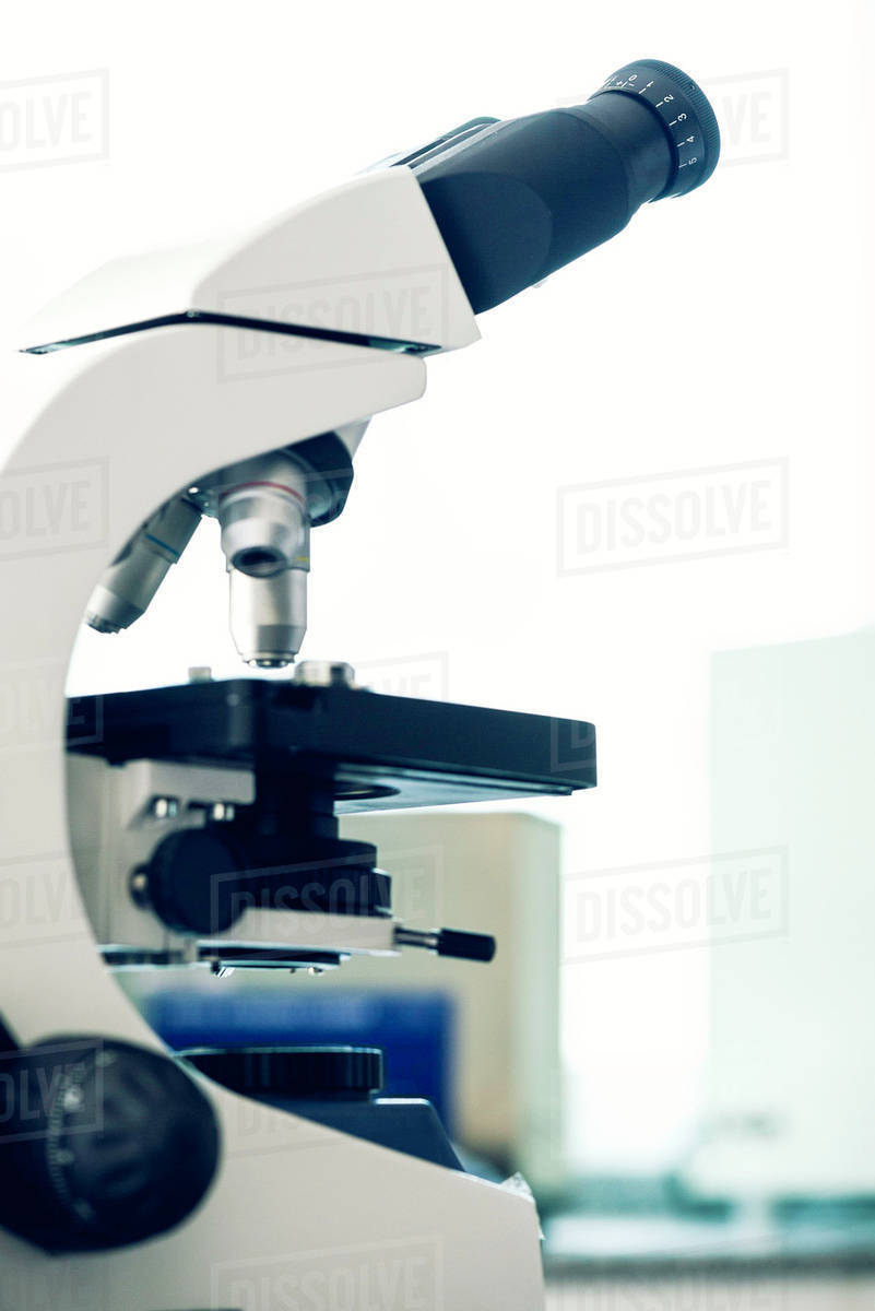 Microscope in laboratory - Stock Photo - Dissolve