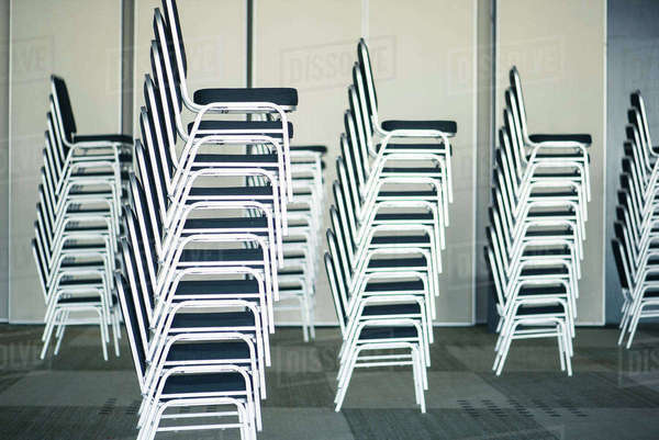 Stacks of chairs - Royalty-free Stock Photo | Dissolve