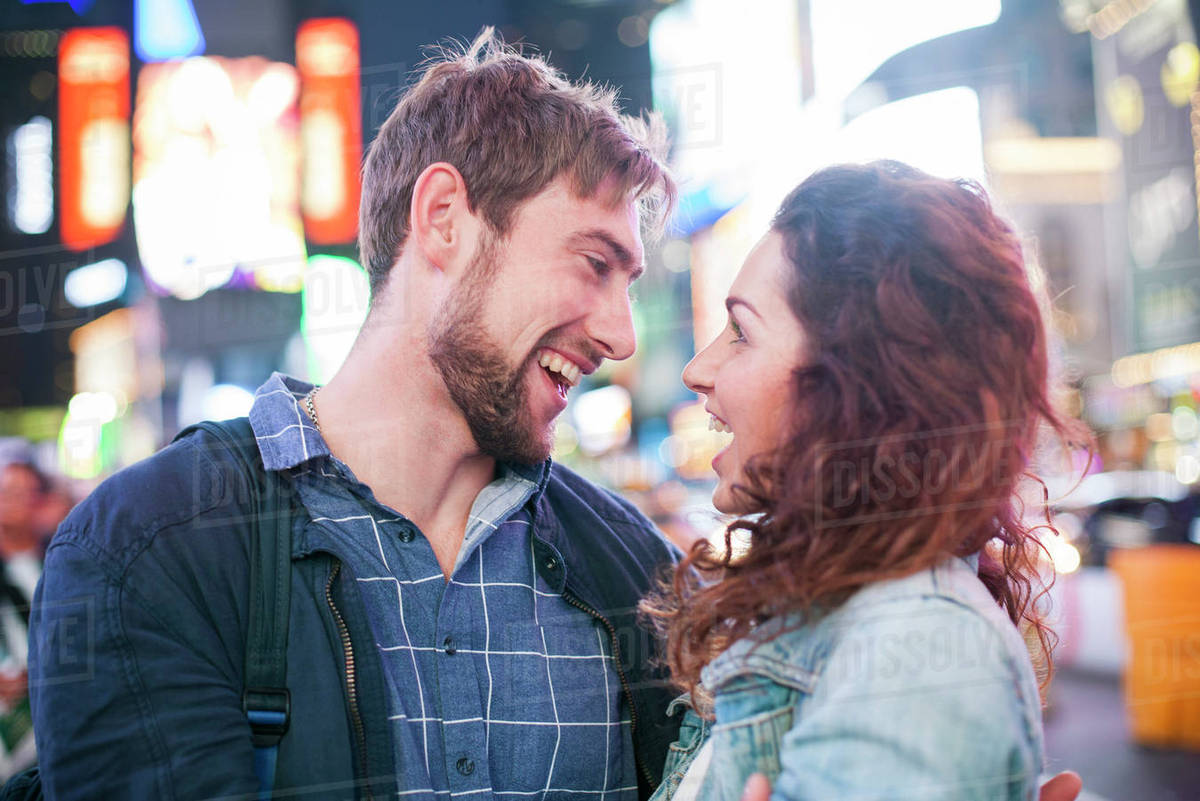 Young couple out on the town having fun together - Royalty-free Stock ...