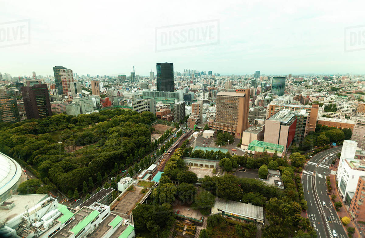 Elevated view of modern cityscape - Royalty-free Stock Photo | Dissolve