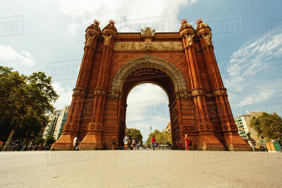 Tourist at The Arc de Triomf in Barcelona - Royalty-free Stock Photo ...