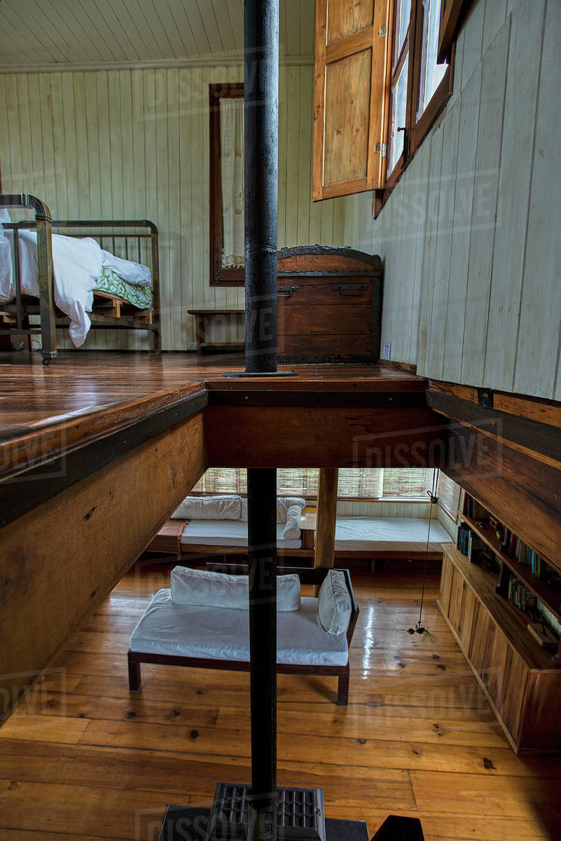 Interior view of stilt hut - Royalty-free Stock Photo | Dissolve
