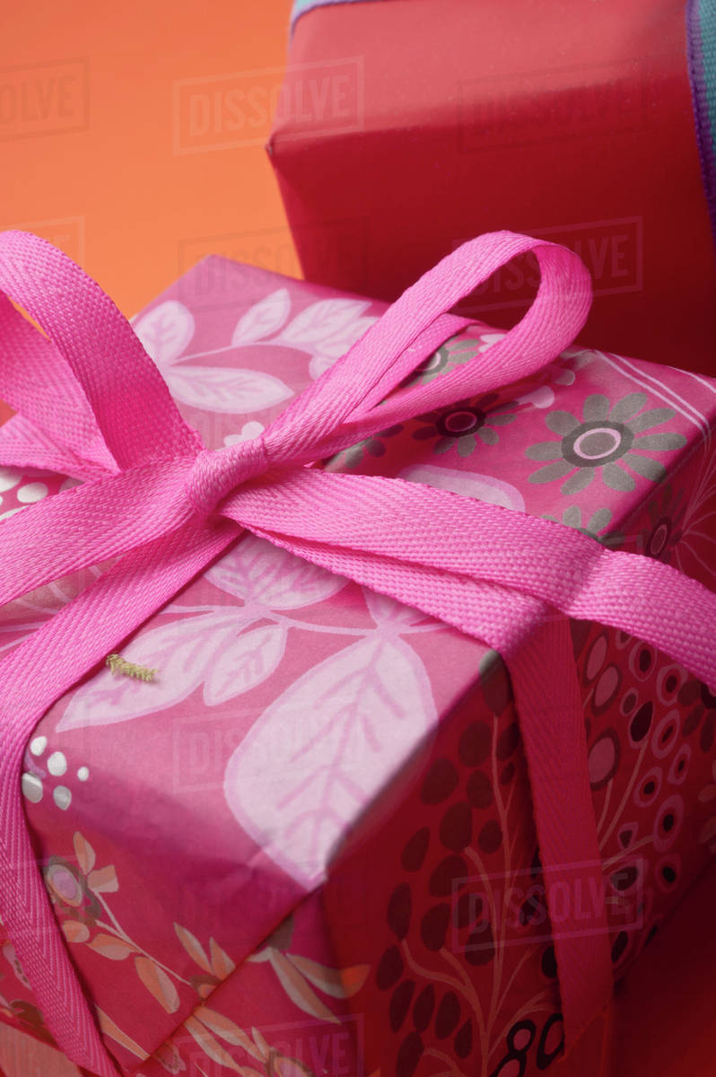 Festively wrapped gifts - Royalty-free Stock Photo | Dissolve