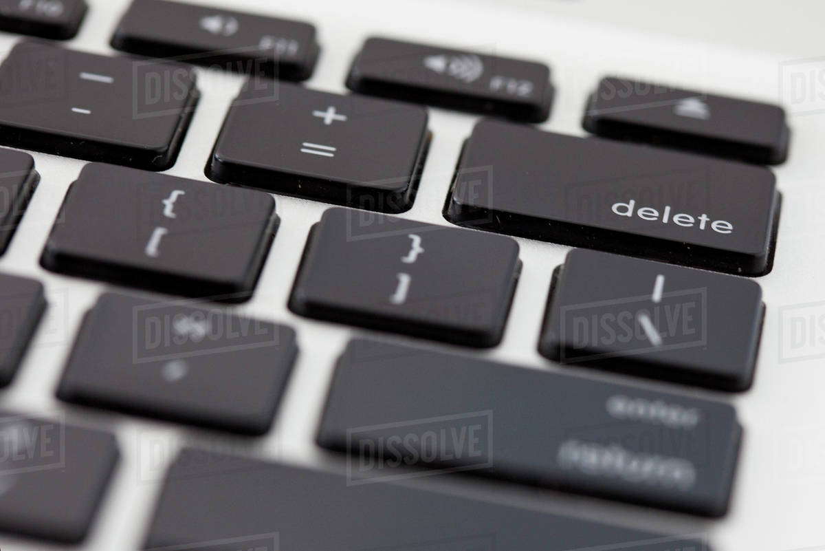 Computer keyboard, focus on delete key - Royalty-free Stock Photo ...