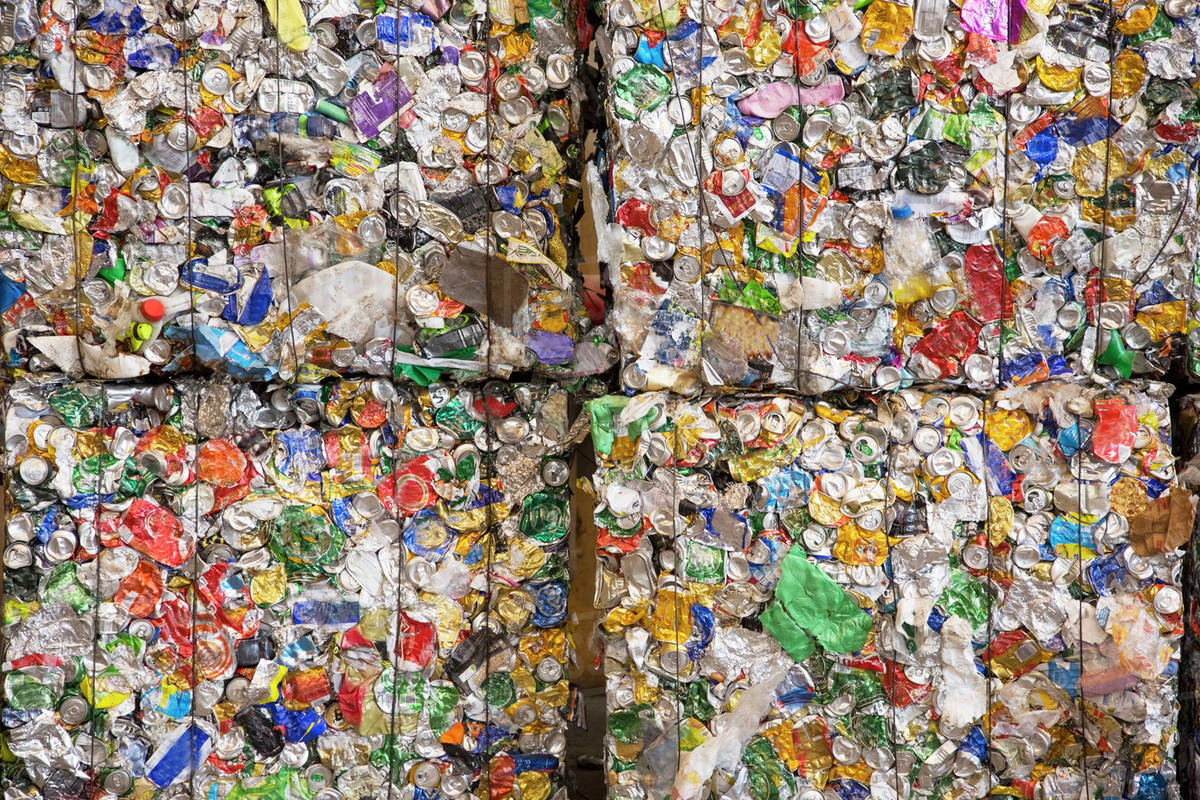 Compressed recycling bundles - Royalty-free Stock Photo | Dissolve