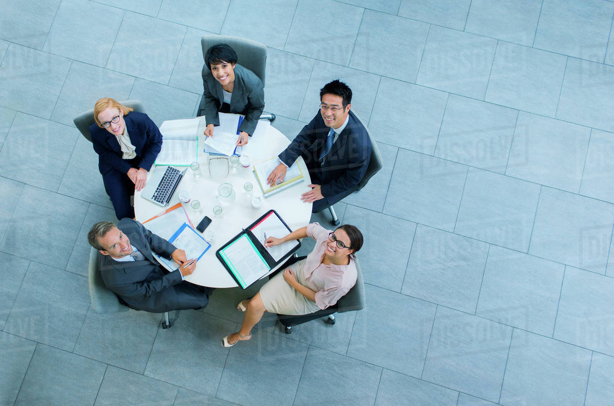 Business people having meeting at table - Royalty-free Stock Photo ...