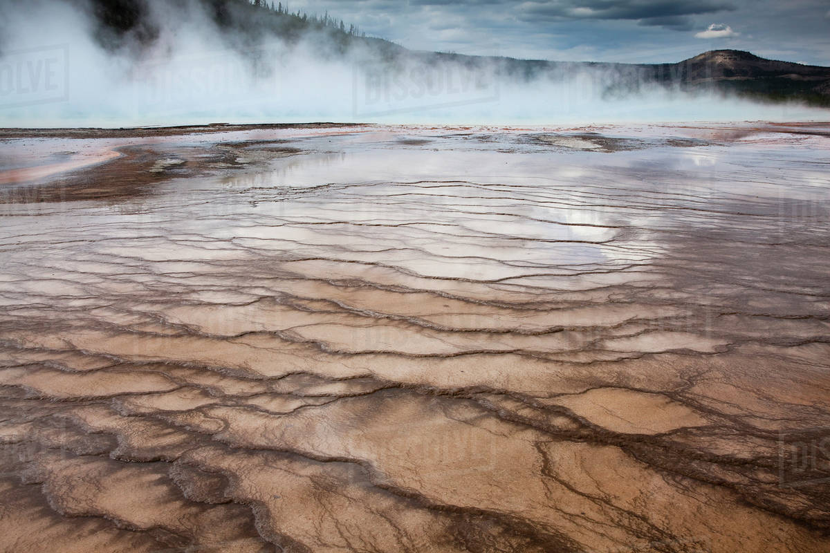 Steam rising from hot spring - Royalty-free Stock Photo | Dissolve