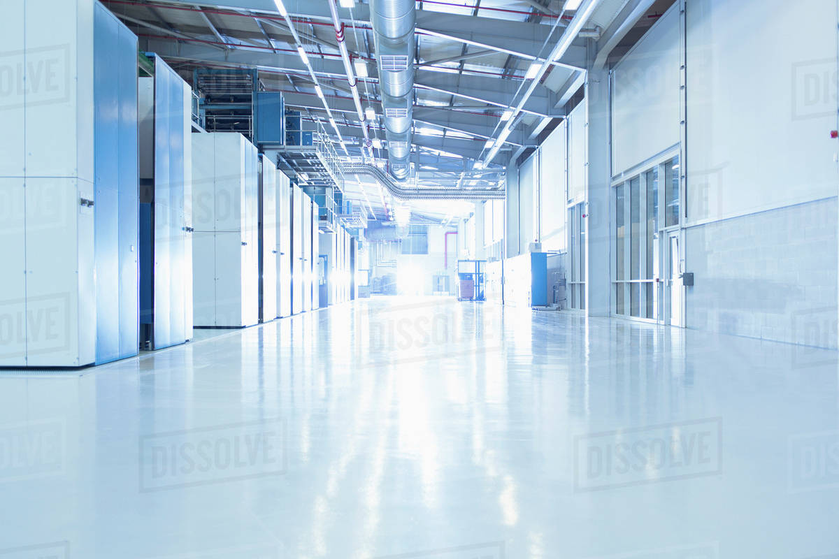 Sunny factory corridor - Royalty-free Stock Photo | Dissolve