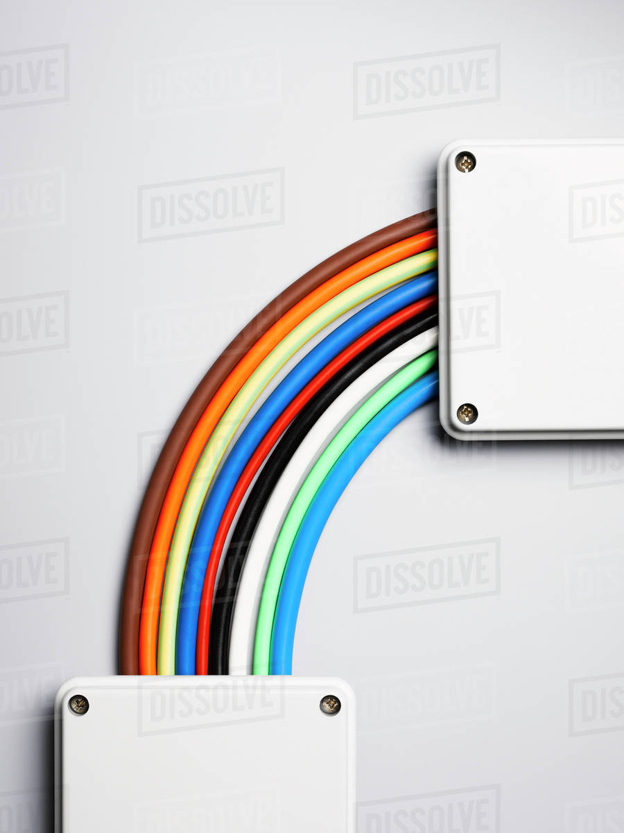 Colorful cords in rainbow shape - Royalty-free Stock Photo | Dissolve