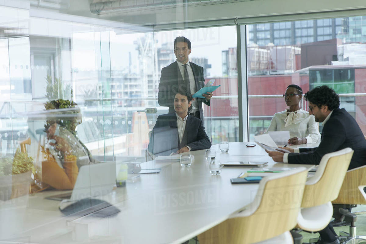 Business people talking in conference room meeting - Royalty-free Stock ...