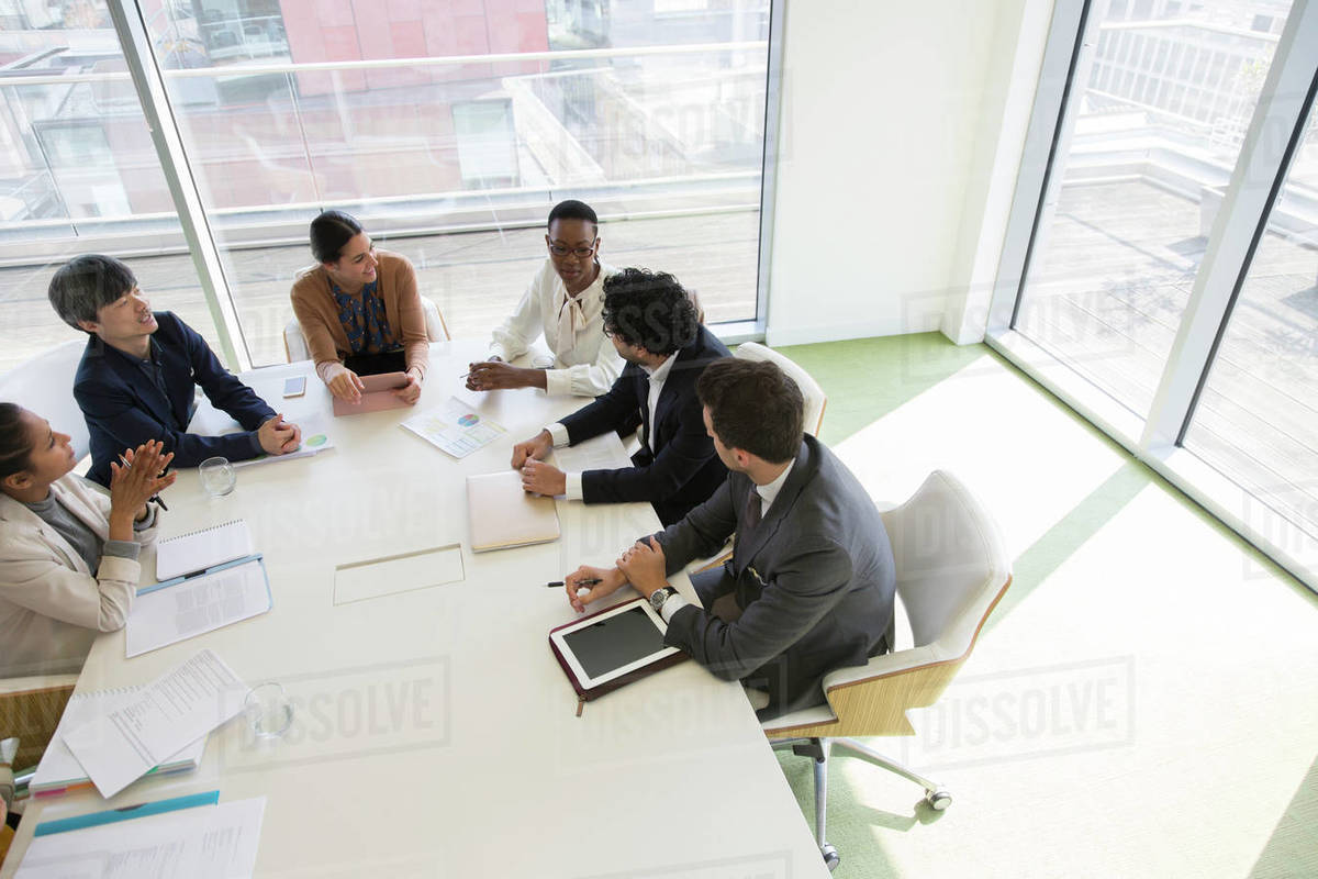 Business people talking in conference room meeting - Royalty-free Stock ...