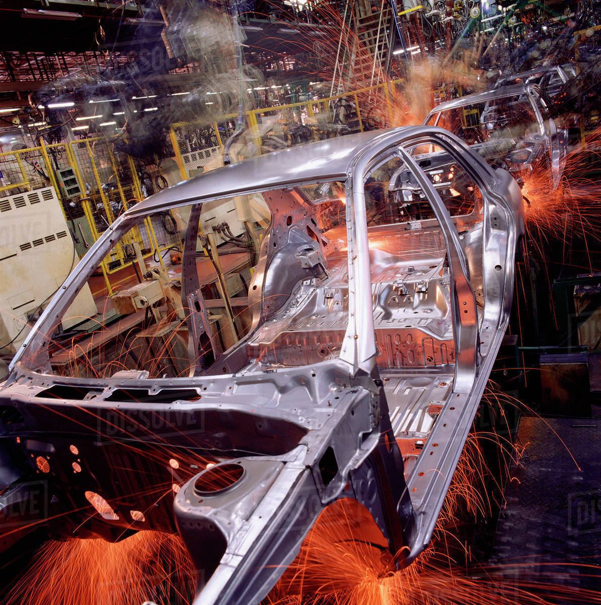 Malaysia, Kuala Lumpur, Proton auto factory, Proton cars on automated ...