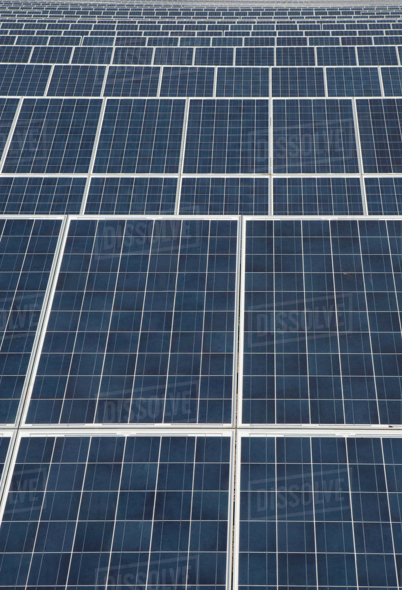 Detail of rows of solar panels - Royalty-free Stock Photo | Dissolve