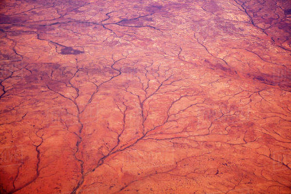 Aerial view of desert landscape - Stock Photo - Dissolve