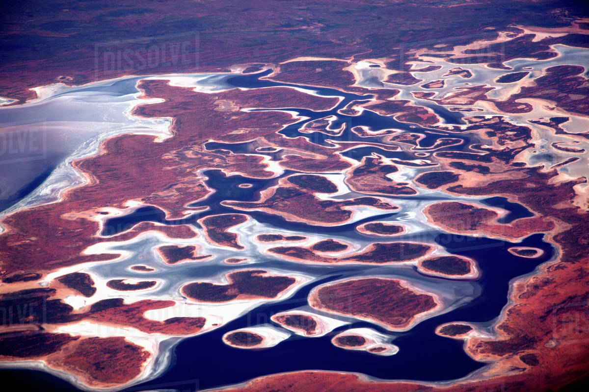 Aerial view of the Pilbara landscape - Royalty-free Stock Photo | Dissolve