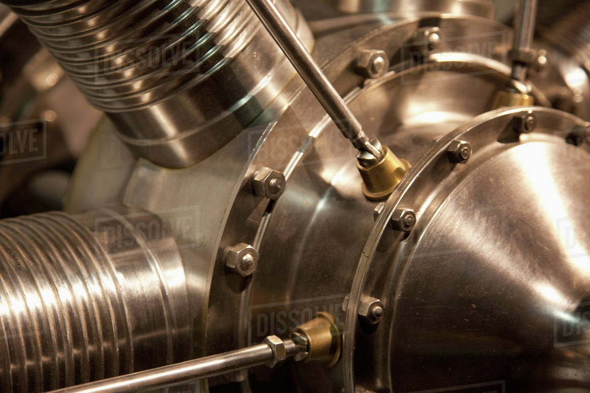 A shiny new jet engine, close-up - Royalty-free Stock Photo | Dissolve