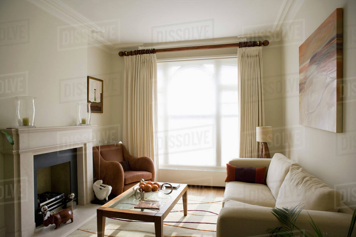 A sunlight shining on a modern living room - Royalty-free Stock Photo ...