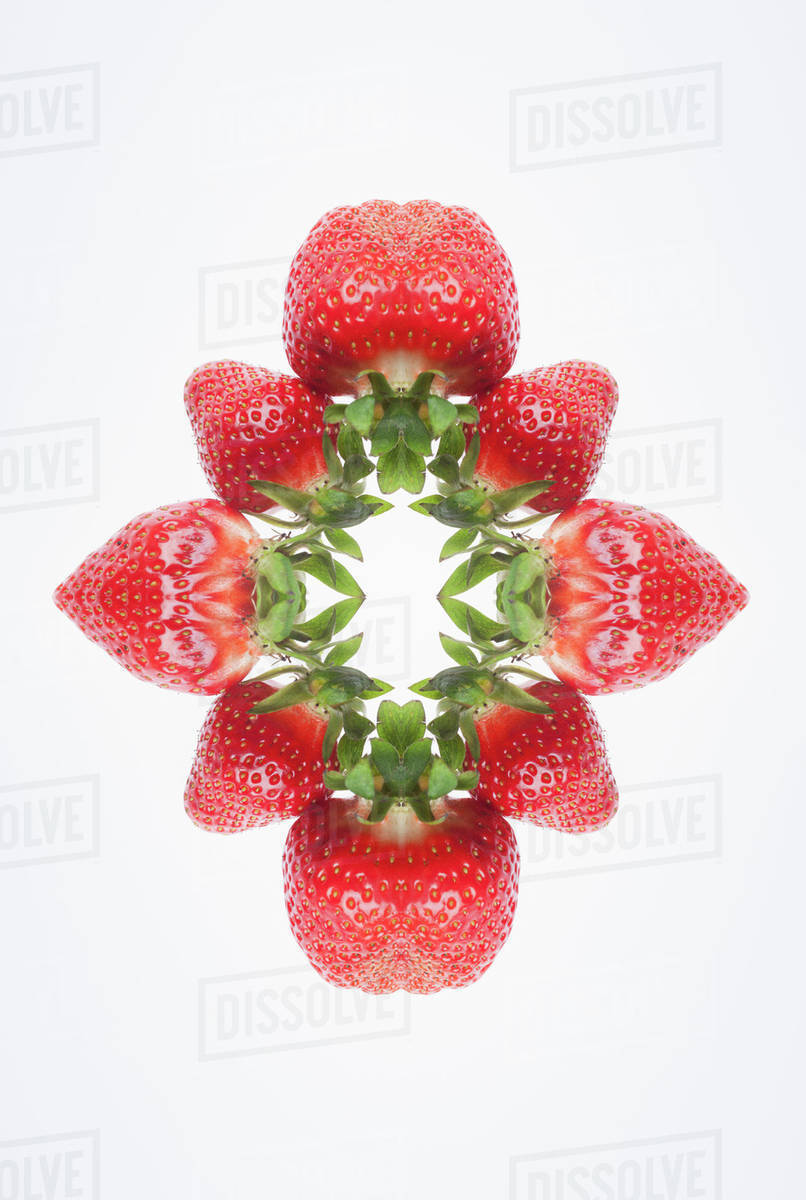 A digital composite of mirrored images of an arrangement of ...