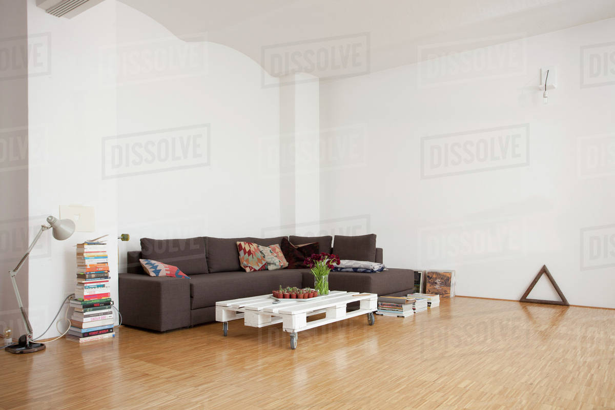 Interior of spacious living room - Royalty-free Stock Photo | Dissolve