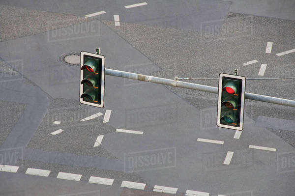 Two red stoplights - Royalty-free Stock Photo | Dissolve